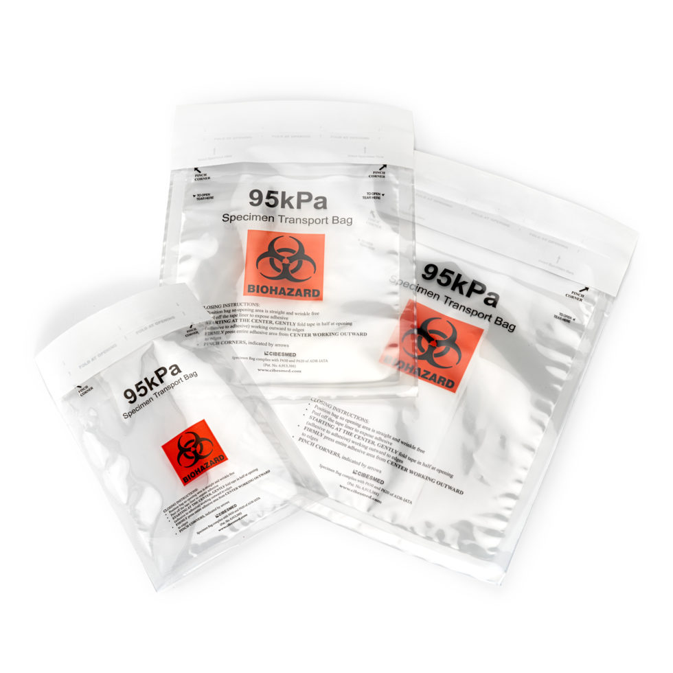 Pouches designed to withstand a differential pressure of 95kpa ...